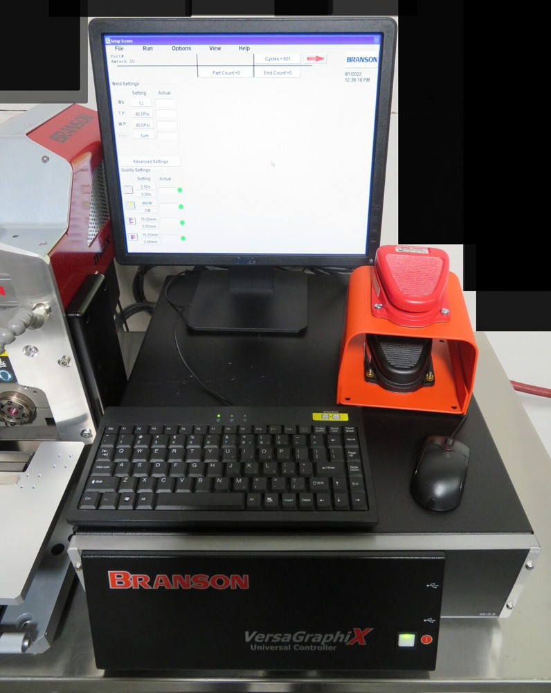 Branson Ultrasonic MWX100 Spot Welder w/ VersGraphiX SP40:0.8 ...