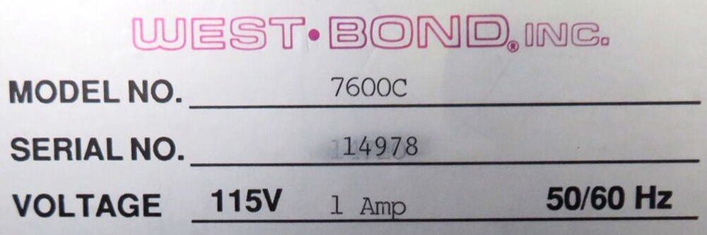 West-Bond 7600C Deep Access Thermosonic Wedge Wire Bonder, Used Quality ...